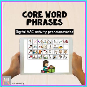 Core Word Communication Board AAC Digital Interactive Activity Speech ...