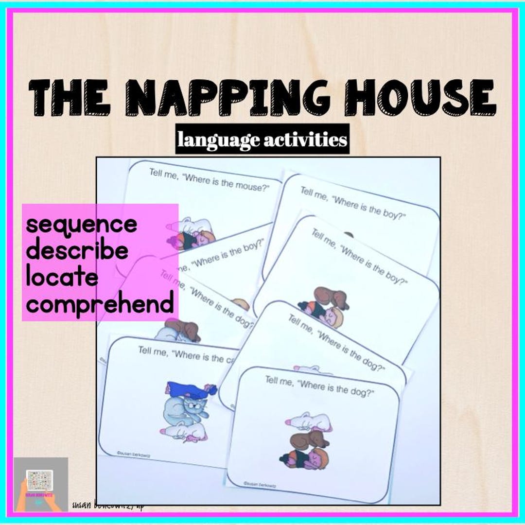 Language Activities for the Napping House for Speech Therapy or ...