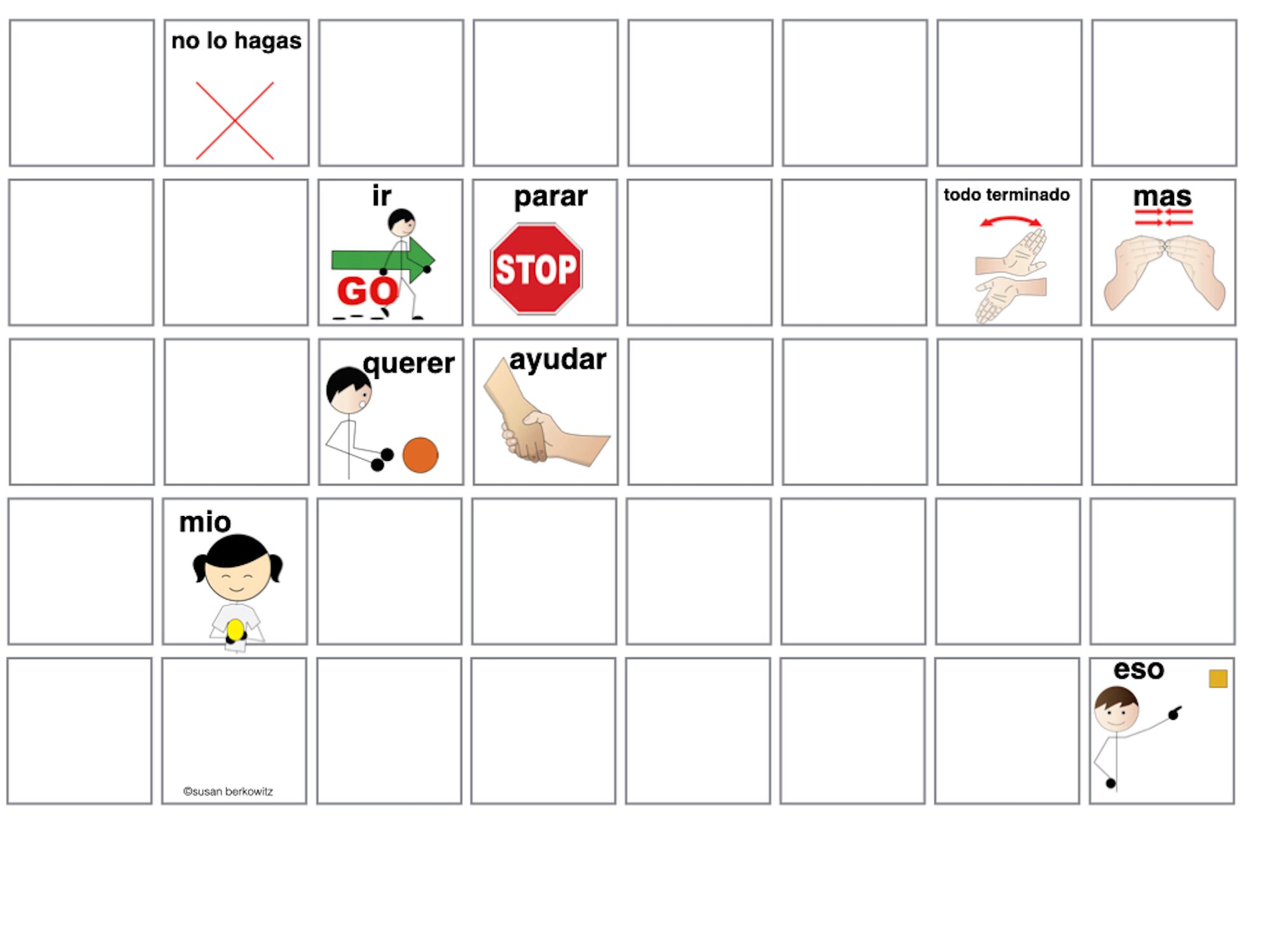 AAC Core Words Communication Boards for Spanish Speakers 20 ...