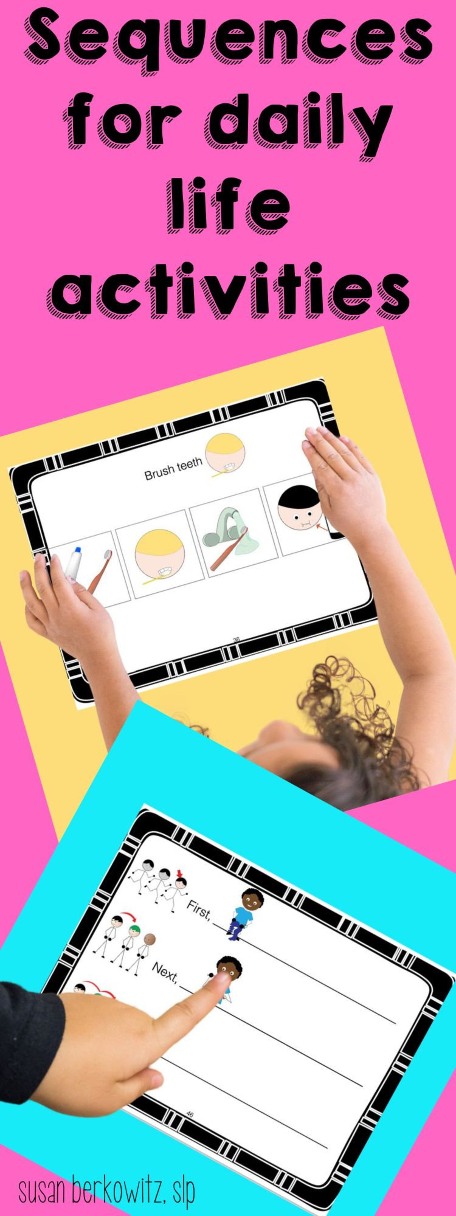 Sequencing Cards Life Skills Speech Therapy Activity Sequencing Daily ...