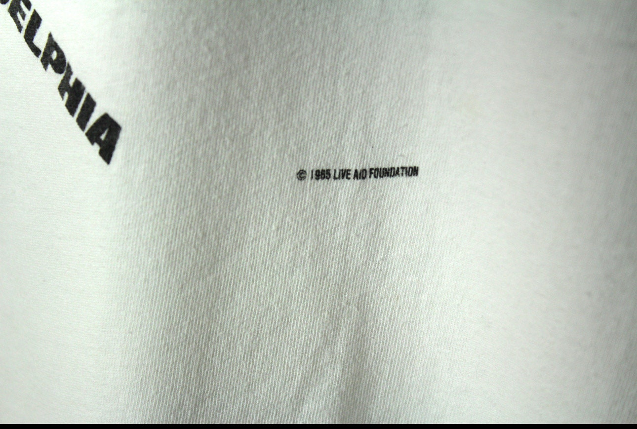 Live Aid 1985 Concert Line-up Tshirt Large Unisex 80s Vintage Music ...