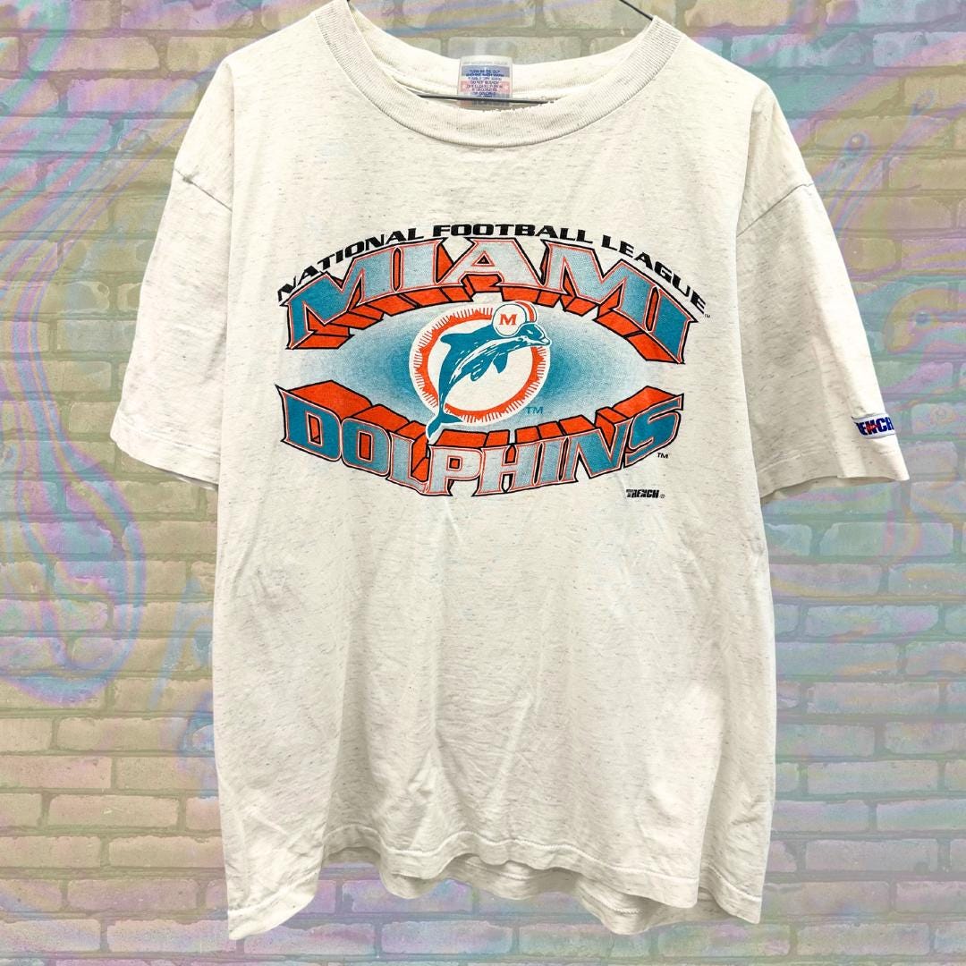 Vintage Miami Dolphins NFL Big Logo Tshirt, Retro Football Fan Tee, 90s ...