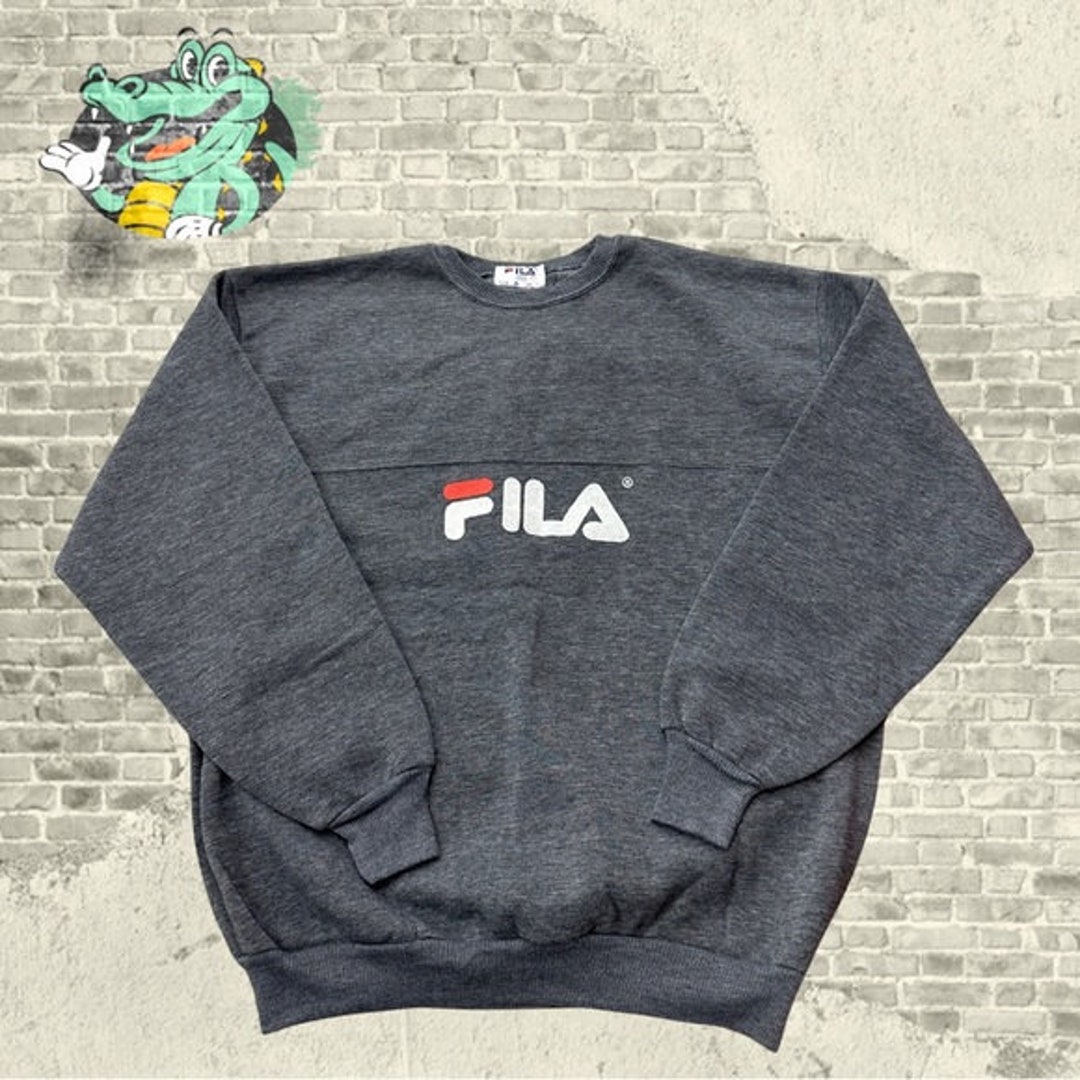 Rare NWOT Vintage 1970s FILA Logo Spellout Made in Italy Crewneck L - Etsy
