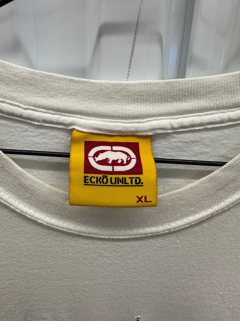 RARE Ecko Unltd Attitude Face 3D Print Tshirt XL Unisex 90s Vintage Streetwear Y2K Affliction ...