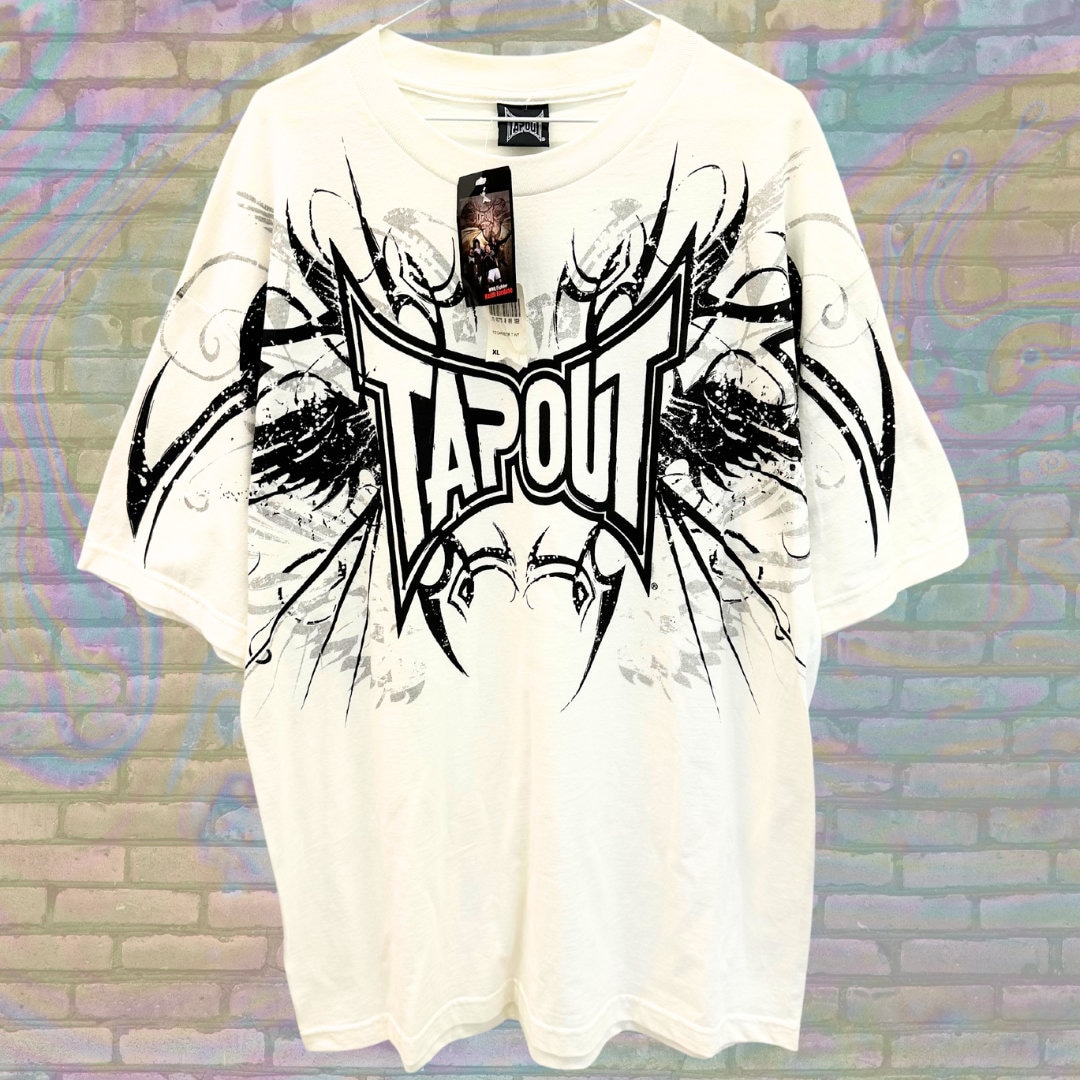Rare Tapout MMA Big Print Deadstock Randy Couture Signed Tshirt XL ...