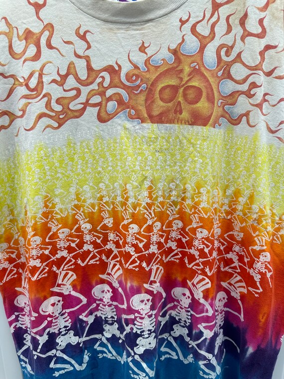 RARE Grateful Dead 1992 Dancing Skulls Tie Dye All Ov… - Gem
