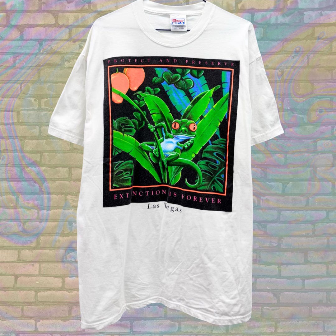 Vintage Extinction is Forever Frog T-shirt, 90s Nature Conservation Tee ...