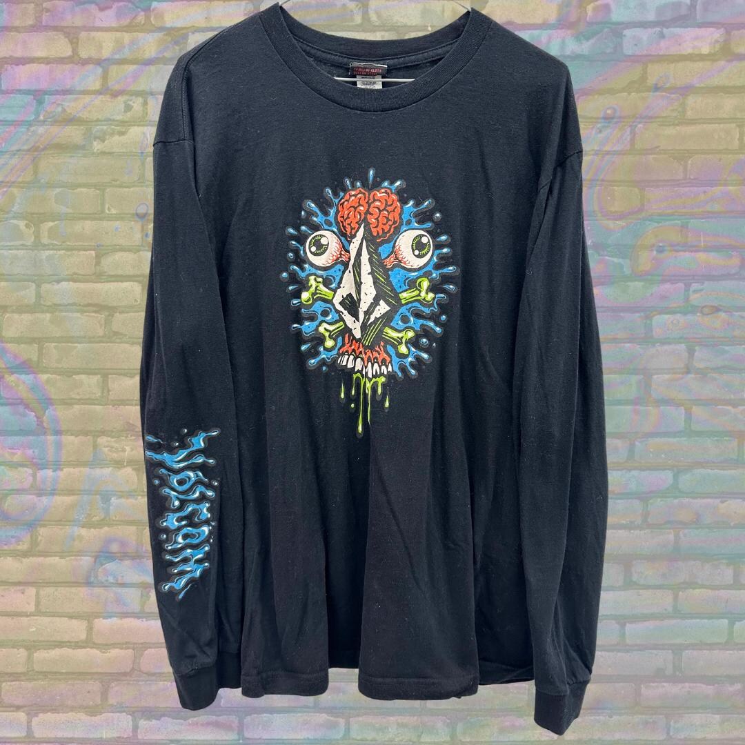 RARE Vintage Volcom X Jimbo Phillips Long Sleeve, Trippy Alien Face ...