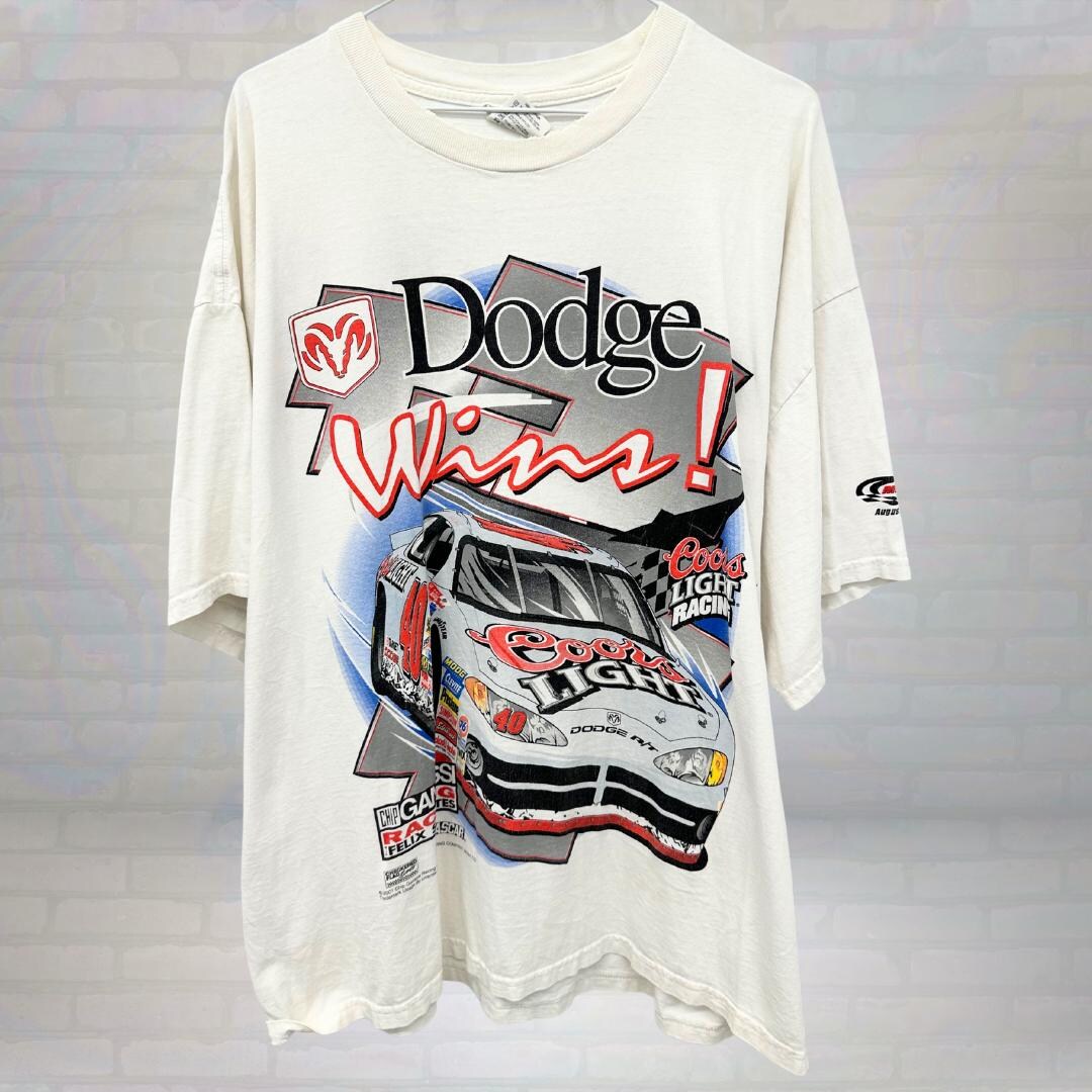 Vintage Dodge Wins NASCAR T-shirt Coors Light Racing Tee 90s Race Car ...