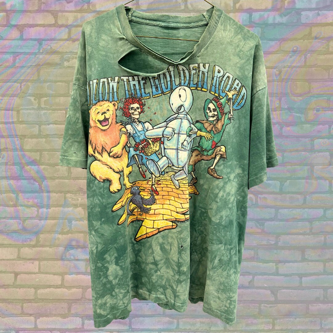 RARE Grateful Dead Liquid Blue Thrashed Fall 1994 Wizard of Oz Tshirt ...