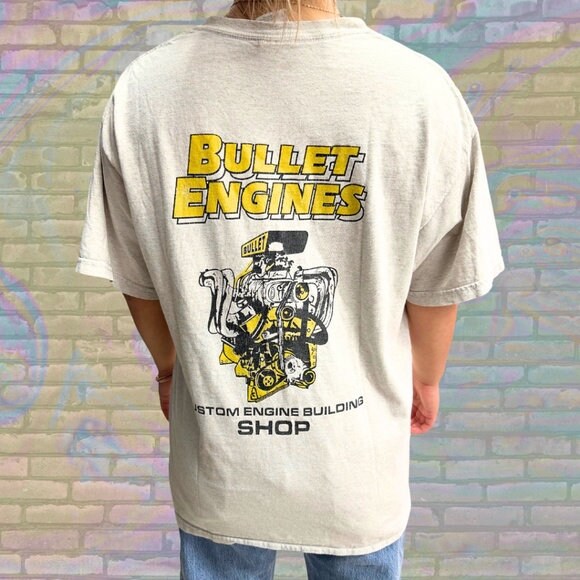Vintage Y2K Bullet Engines Custom Engine Building Shop T-shirt - Etsy