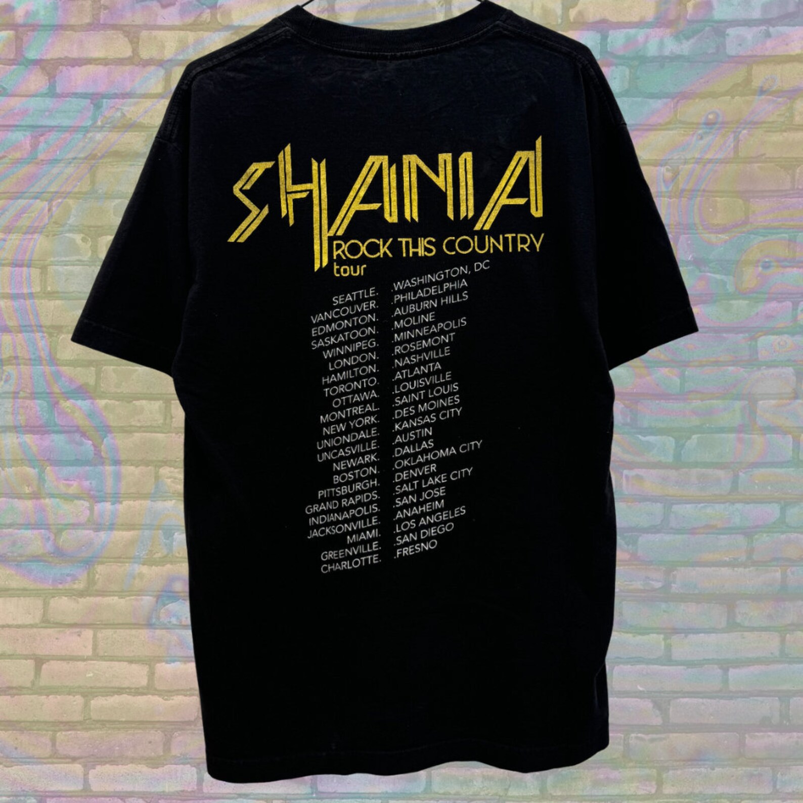 Vintage Shania Twain Rock This Country Tour T-shirt Y2K Country Music ...