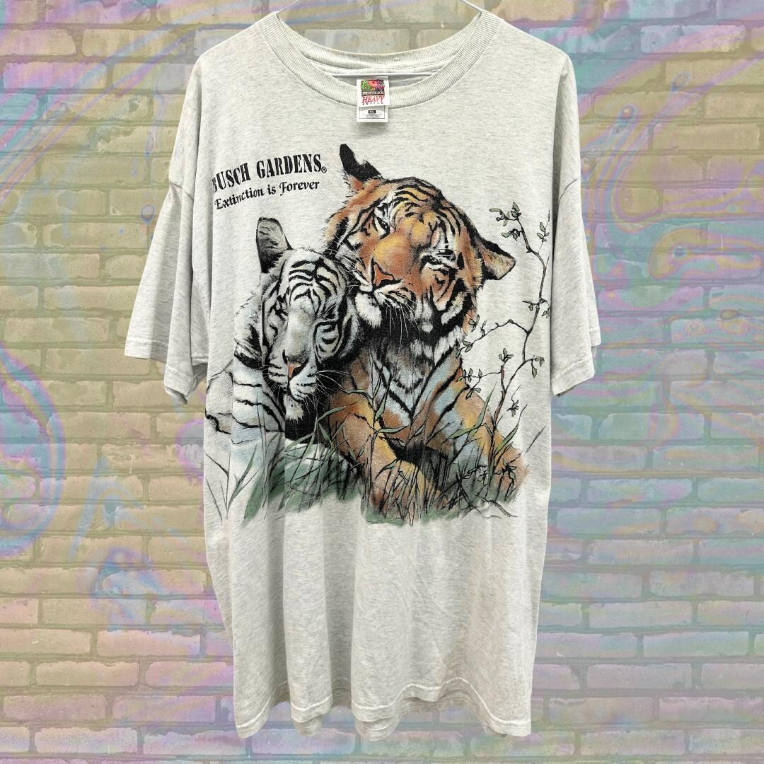Vintage 90s Busch Gardens Tiger T-shirt | Extinction is Forever ...