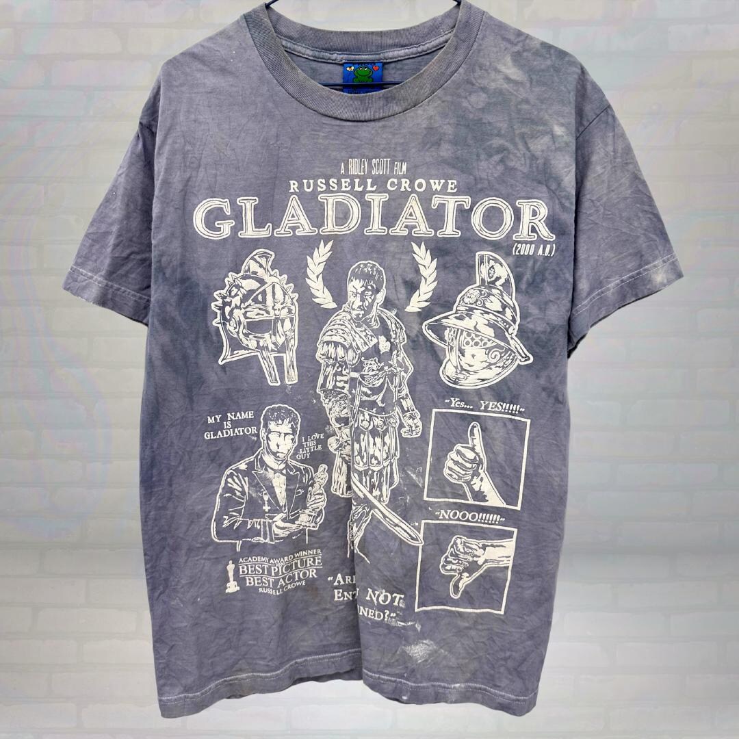 Vintage Gladiator Movie Distressed All Over Print T-shirt - Russell ...