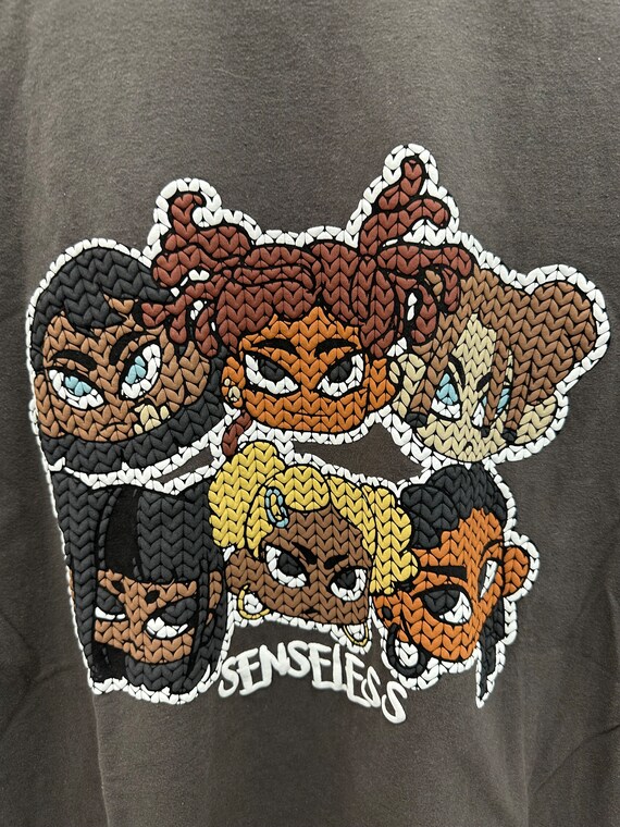 Senseless Threaded Puff Print Design Oversized Tshirt… - Gem