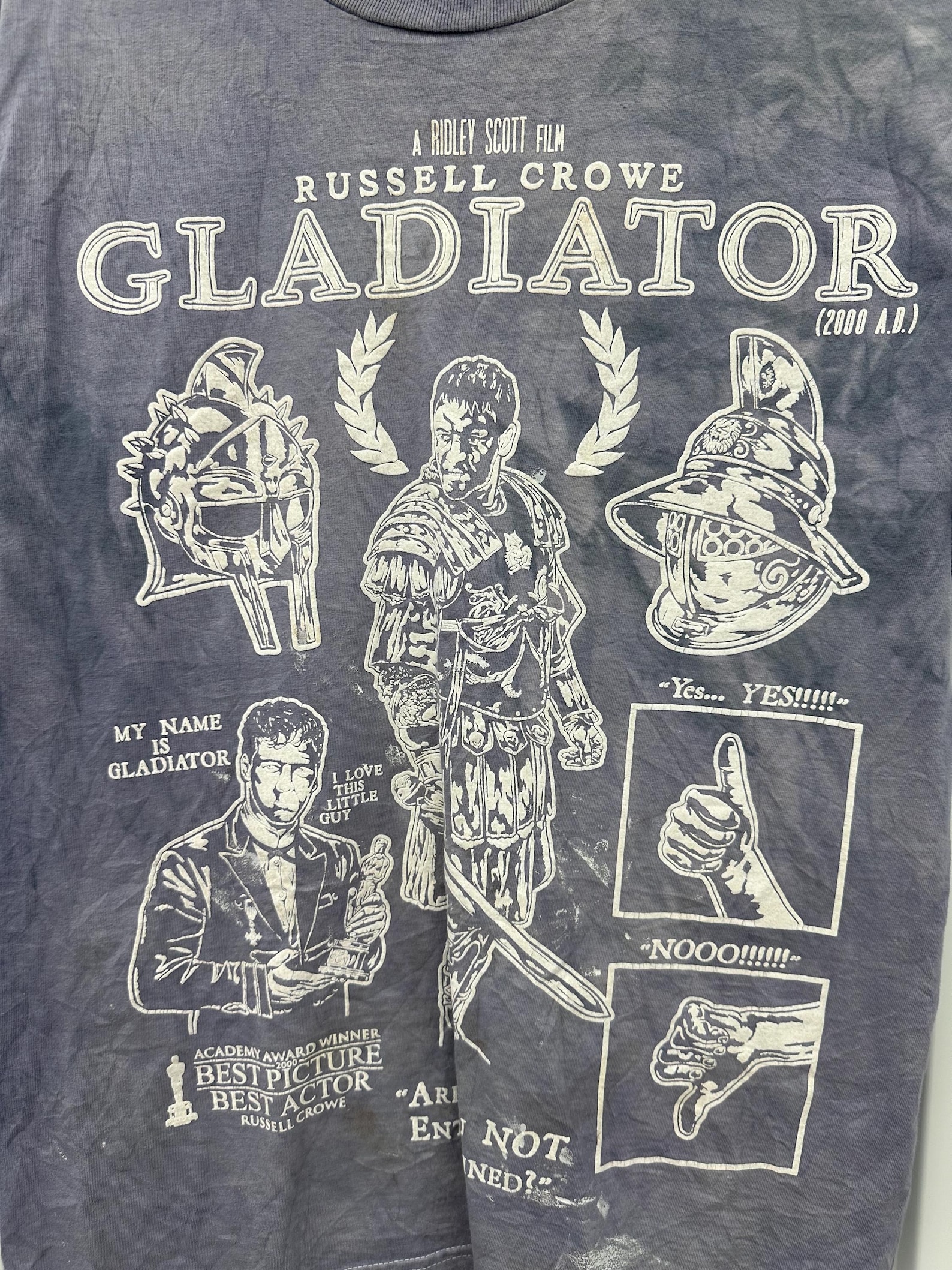 Vintage Gladiator Movie Distressed All Over Print T-shirt - Russell ...
