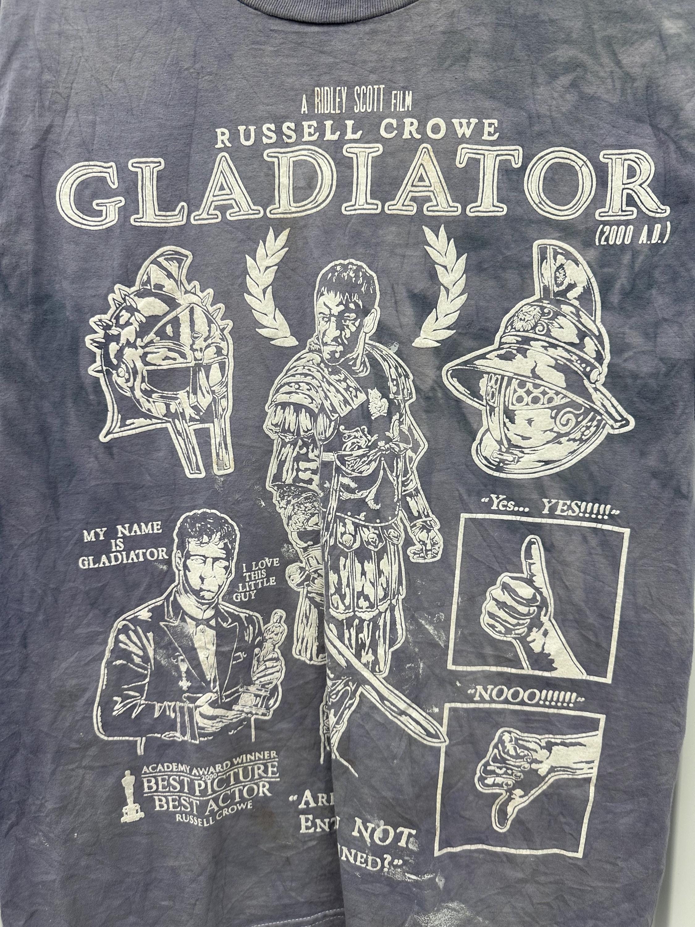 Vintage Gladiator Movie Distressed All Over Print T-shirt - Russell ...