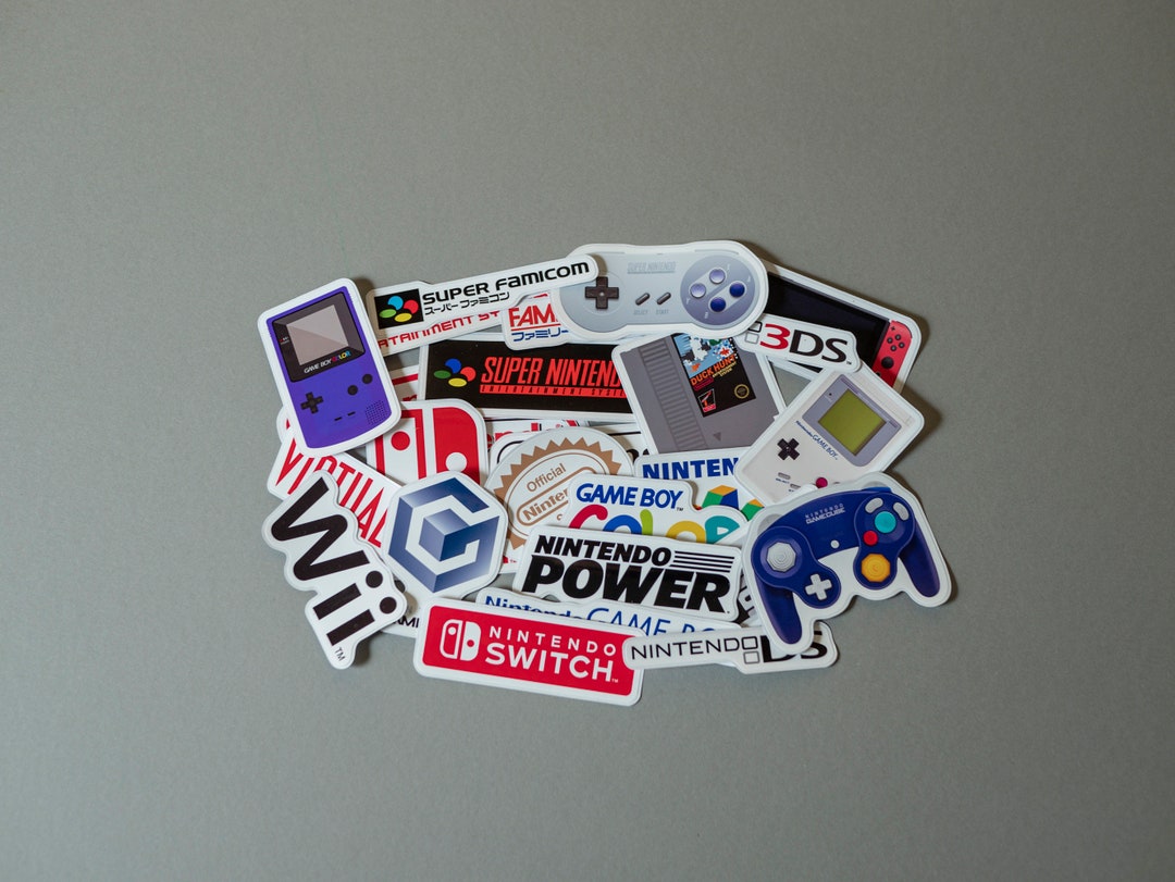 Set of 26 Stickers Nintendo | Video Game Console | Sticker Collection ...