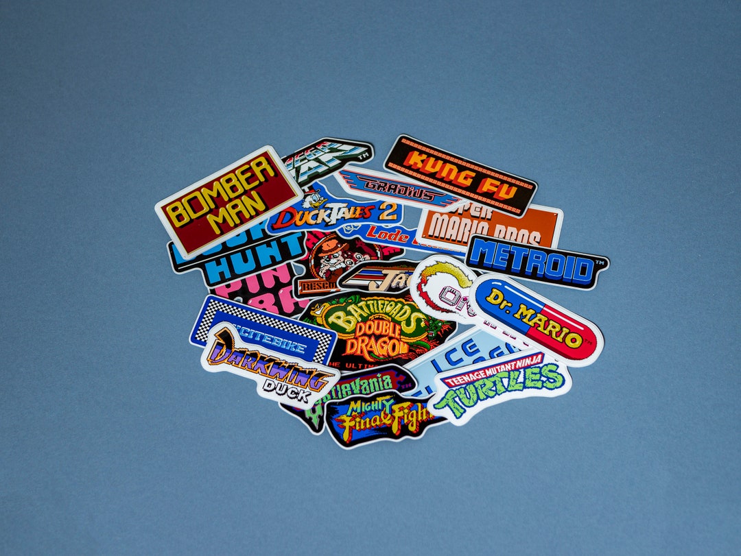 Set of 21 NES Stickers 8 Bit Games | 8bit Sticker Collection | Vinyl ...