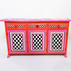 Spiky Flower Fantasy Colourful Style Custom Painted Console. - Etsy