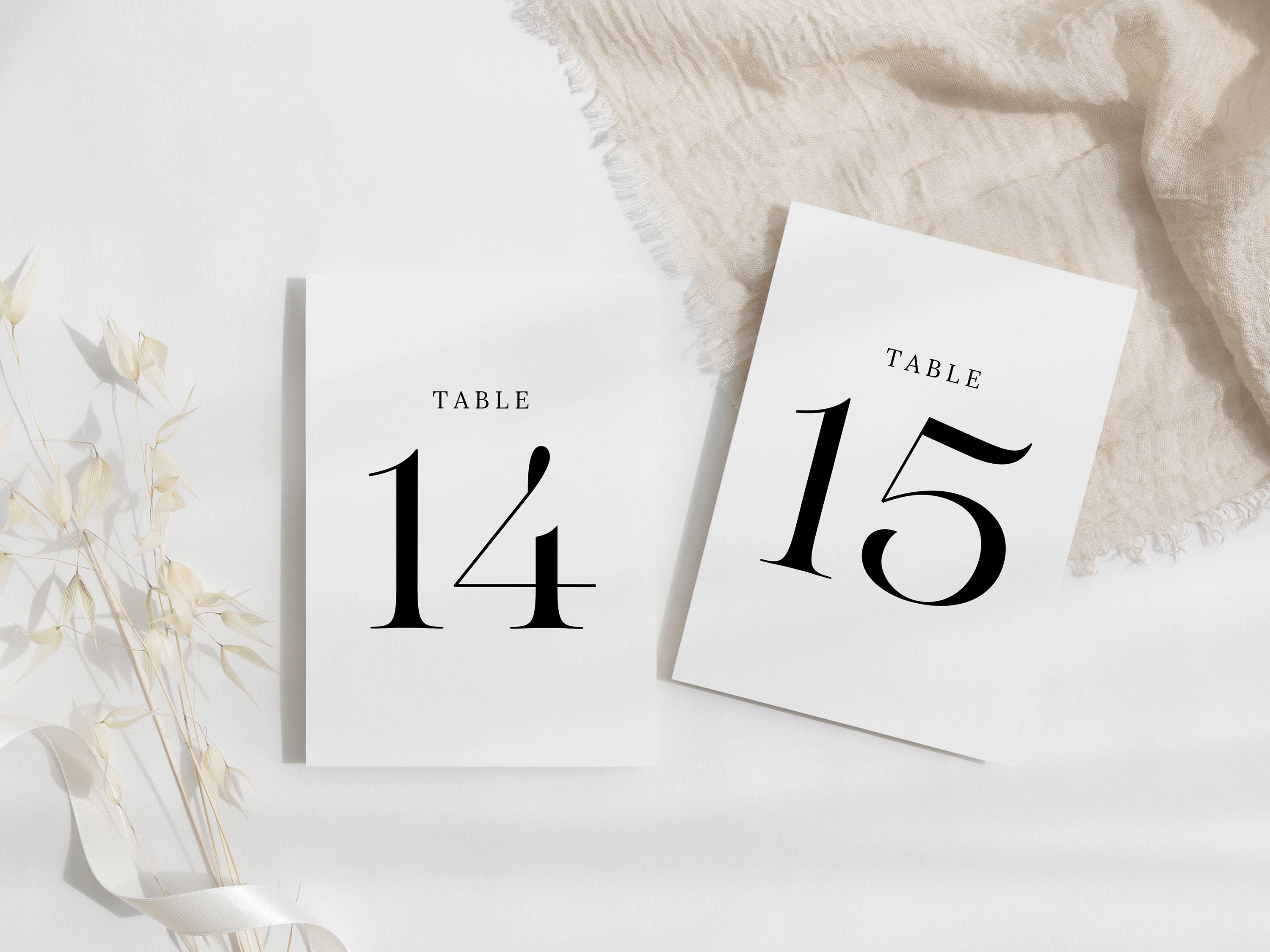Wedding Table Numbers Template for Canva & Printing - Etsy