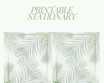 PRINTABLE Tropical Flamingo Theme Letter Writing Paper, 8.5x11, Unlined ...