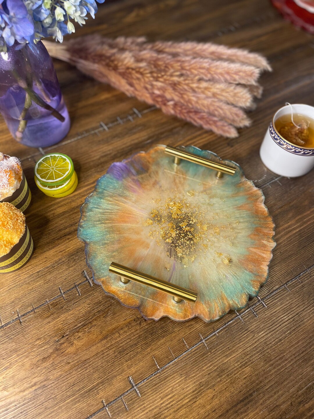 Customizable Resin Tray, Custom Bathroom Tray, Decorative Epoxy Resin ...