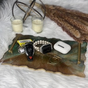 Customizable Resin Tray, Custom Bathroom Tray, Decorative Epoxy Resin ...