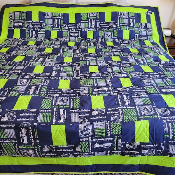Seahawks Quilt - Etsy
