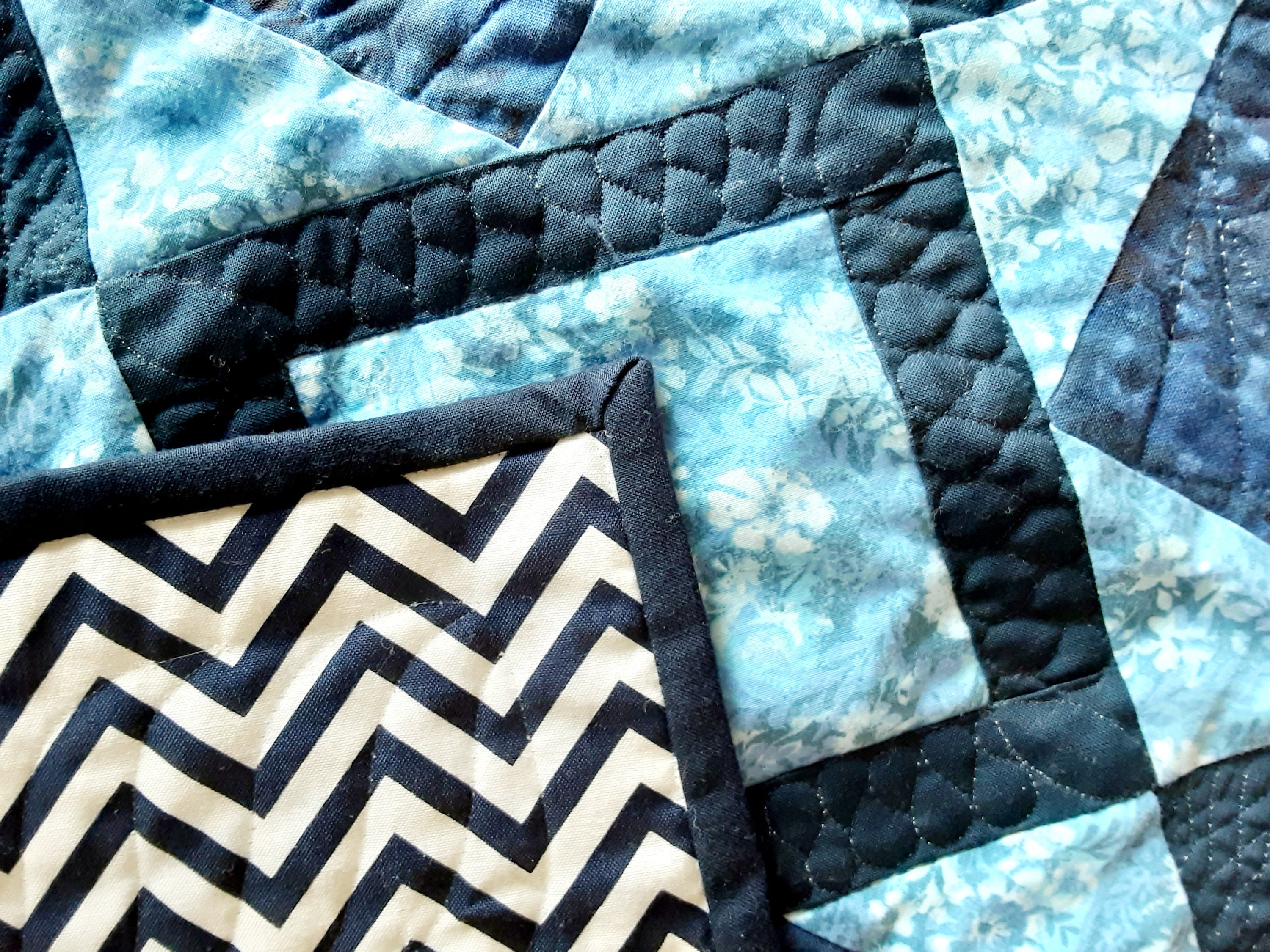 Handmade Blue Star Quilt Which Measures Approximately 72 by 49 Inches ...