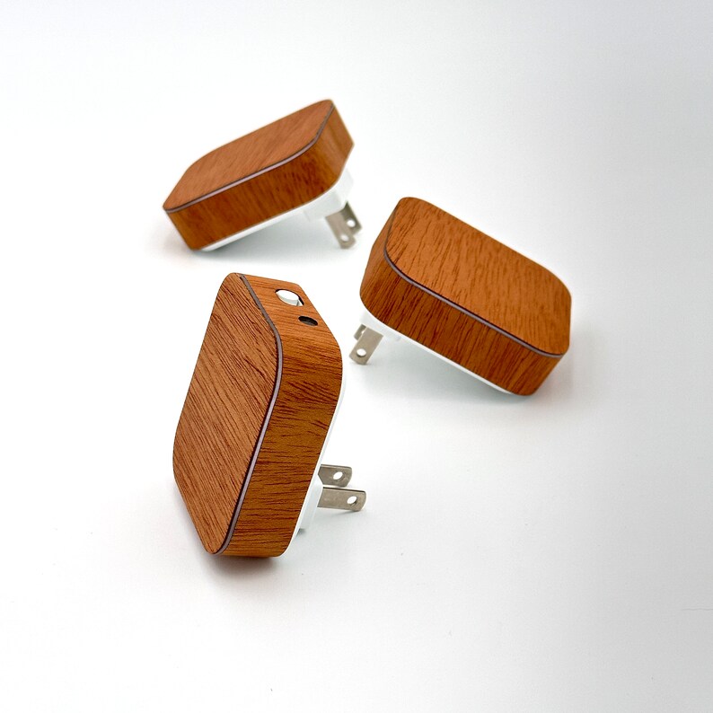 Mahogany Plug in Automatic Dimming Wood Night Light, Eco Friendly ...