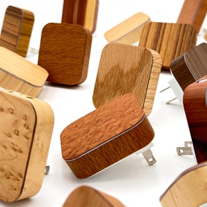Red Oak Wood Night Light Plug in Automatic Dimming, Eco Friendly Wooden ...