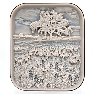 Tree Sunset Wooden Night Light, Texas Meadow Sunrise With Blue Bonnets ...