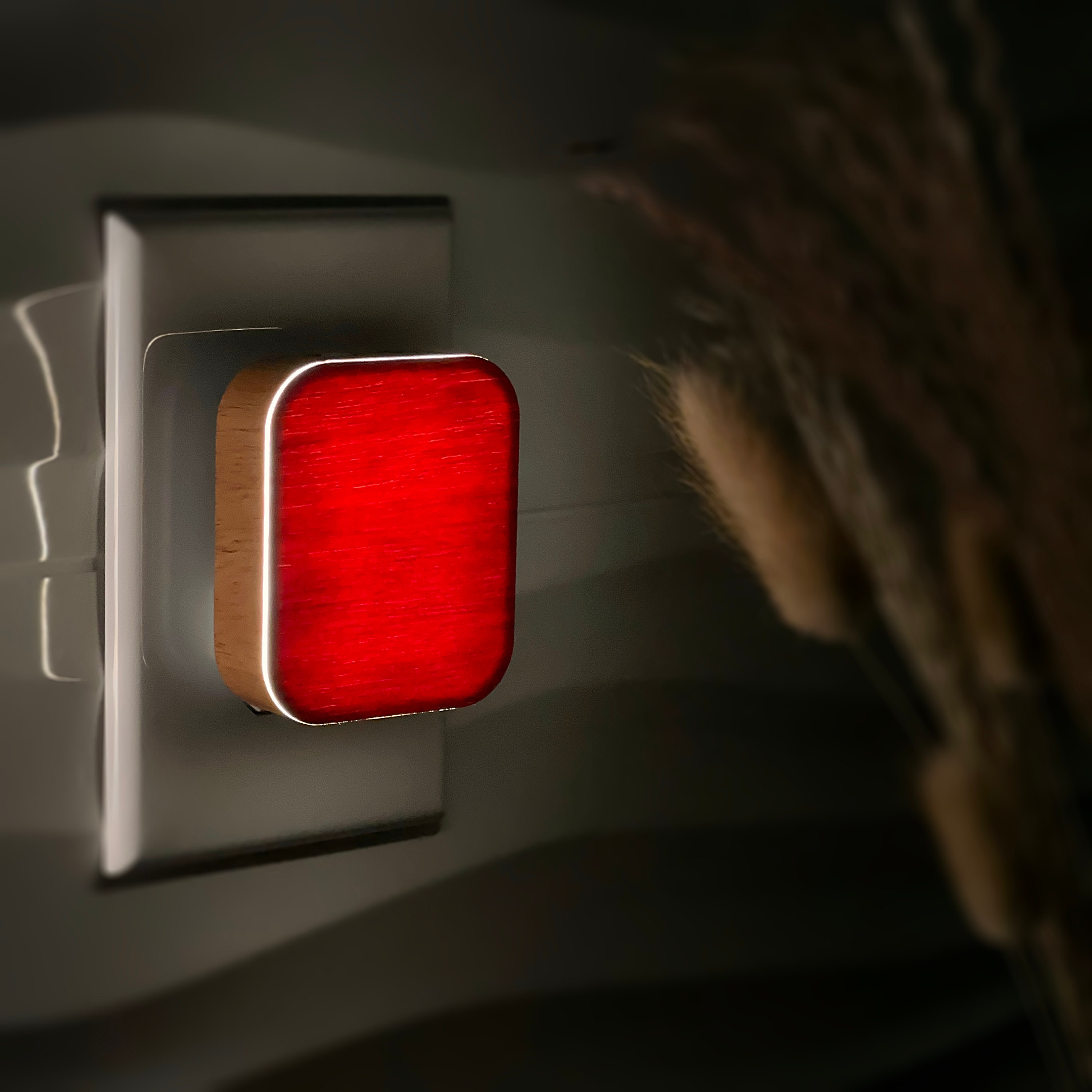 Mahogany Plug in Automatic Dimming Wood Night Light, Eco Friendly ...