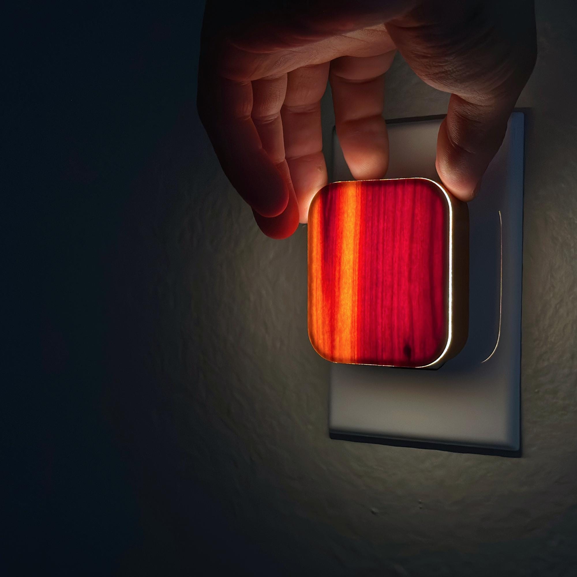 Red Cedar Wood Night Light Plug in Automatic Dimming, Eco Friendly ...
