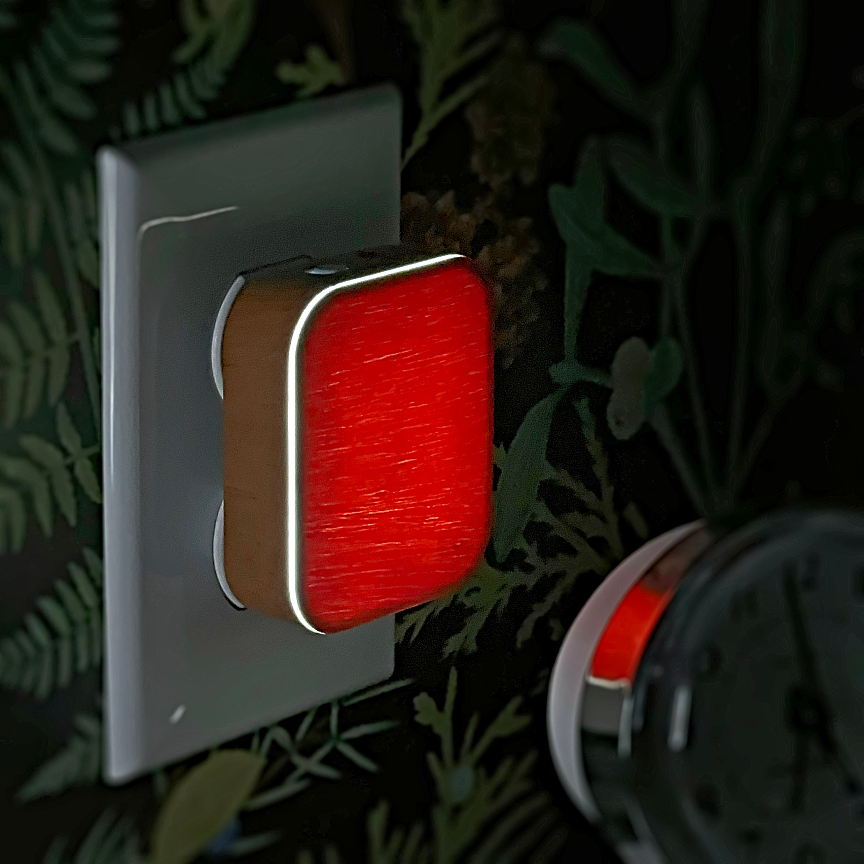 Mahogany Plug in Automatic Dimming Wood Night Light, Eco Friendly ...