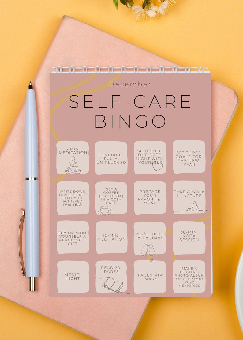 Self Care Bingo Card December | Printable Digital Download | Mental ...