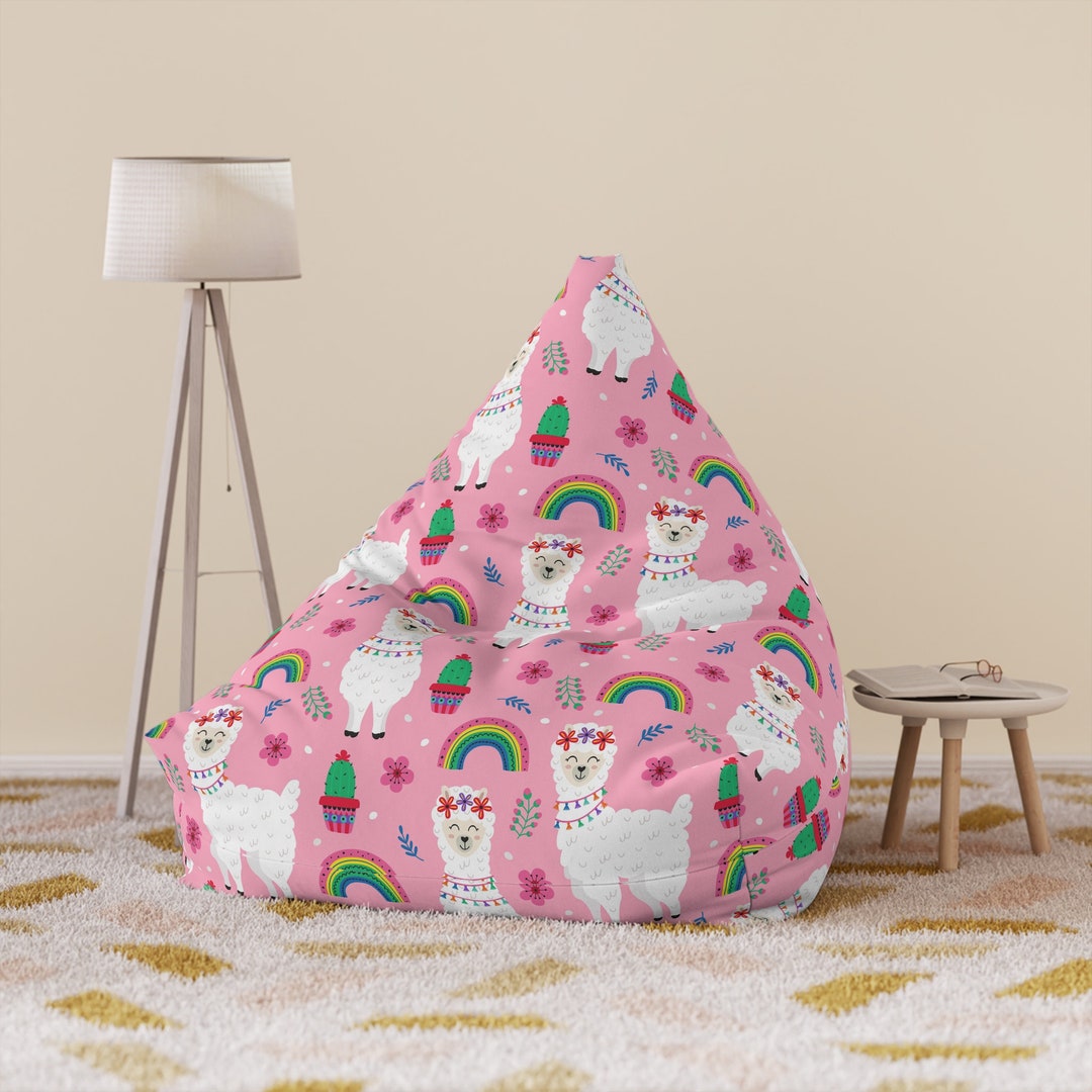Llama Teenager Bean Bag Chair Cover, Kids , Adults, Teens Dorm Room ...