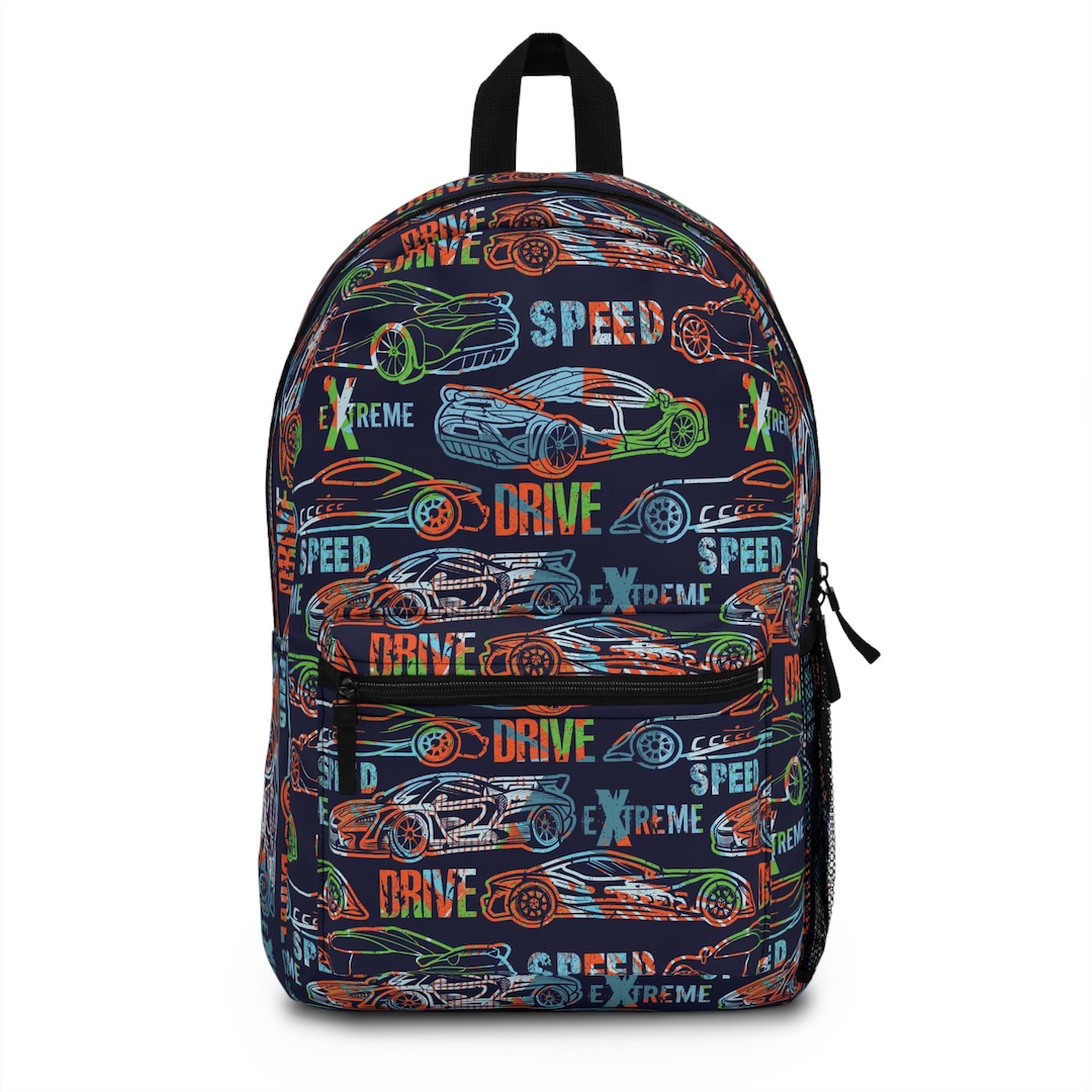 Sports Car / Racing Car Backpack Kids Backpack for School Sports Beach ...