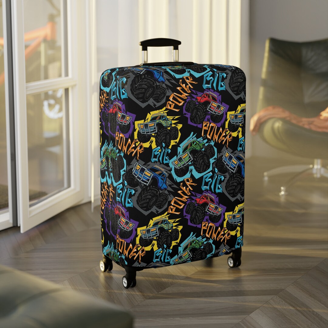 Monster Truck Kids Luggage Suitcase Cover Designed Luggage Cover Modern ...