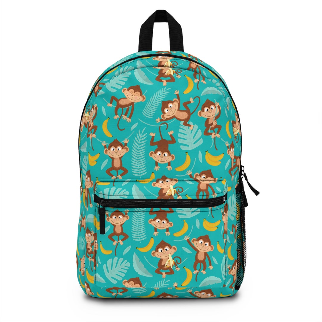 Monkeys Backpack Kids Backpack for School Sports Beach Sleepovers Back ...