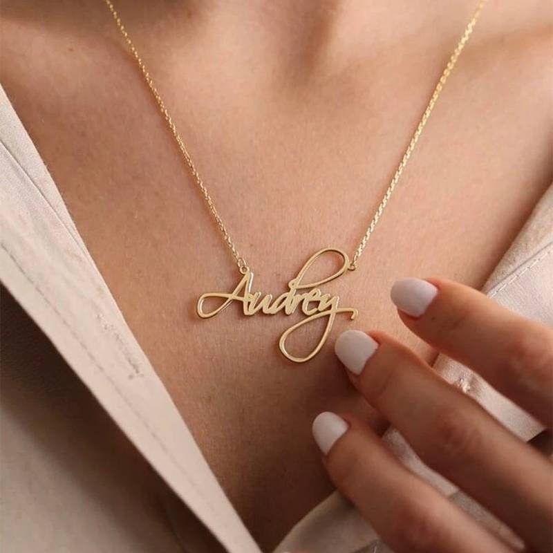 10K GOLD Personalized Name Plates - Etsy