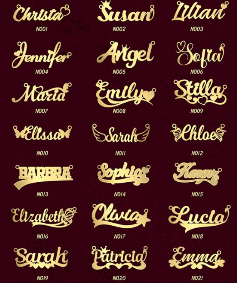 10K GOLD Personalized Name Plates - Etsy