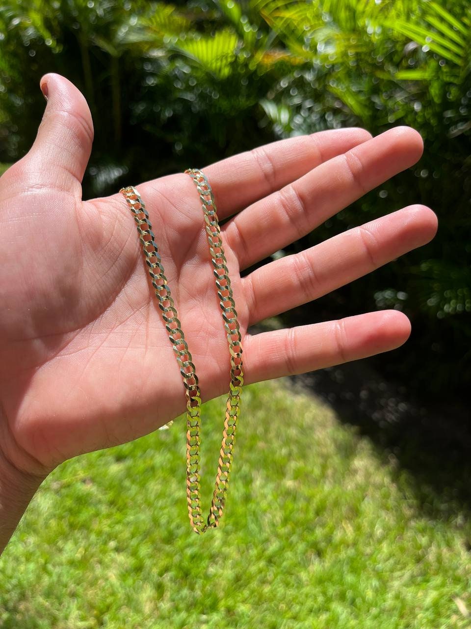 10K Solid Gold Cuban Link Chain - Etsy