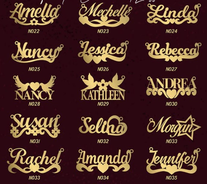 10K GOLD Personalized Name Plates - Etsy
