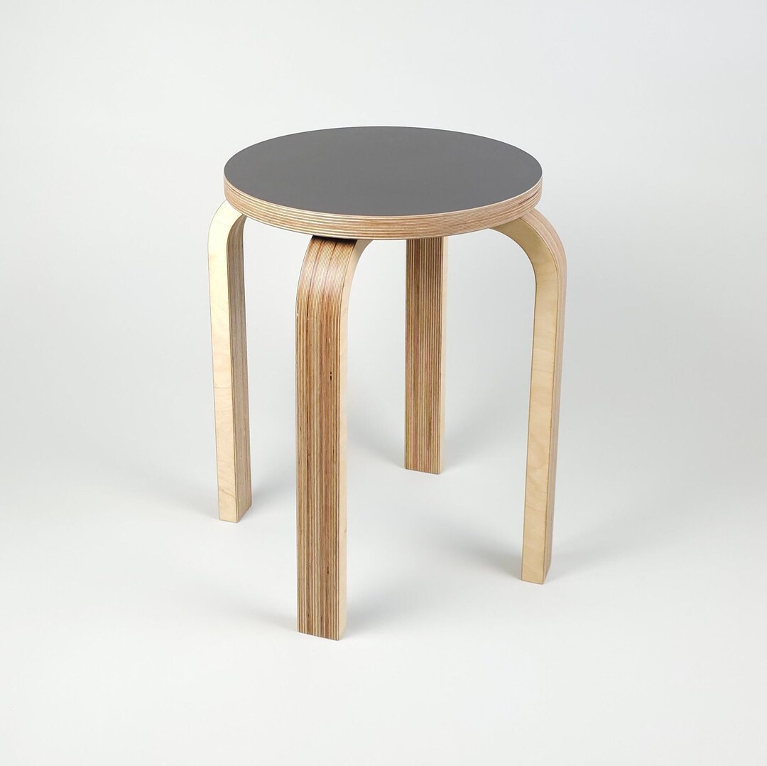 Scandinavian Plywood Stool, Minimalist Furniture, Dining Chair Handmade ...