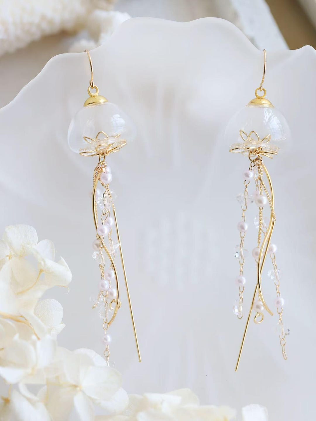 Handmade Creative Dangle Earring Multi-color Jellyfish Earrings Dangle ...