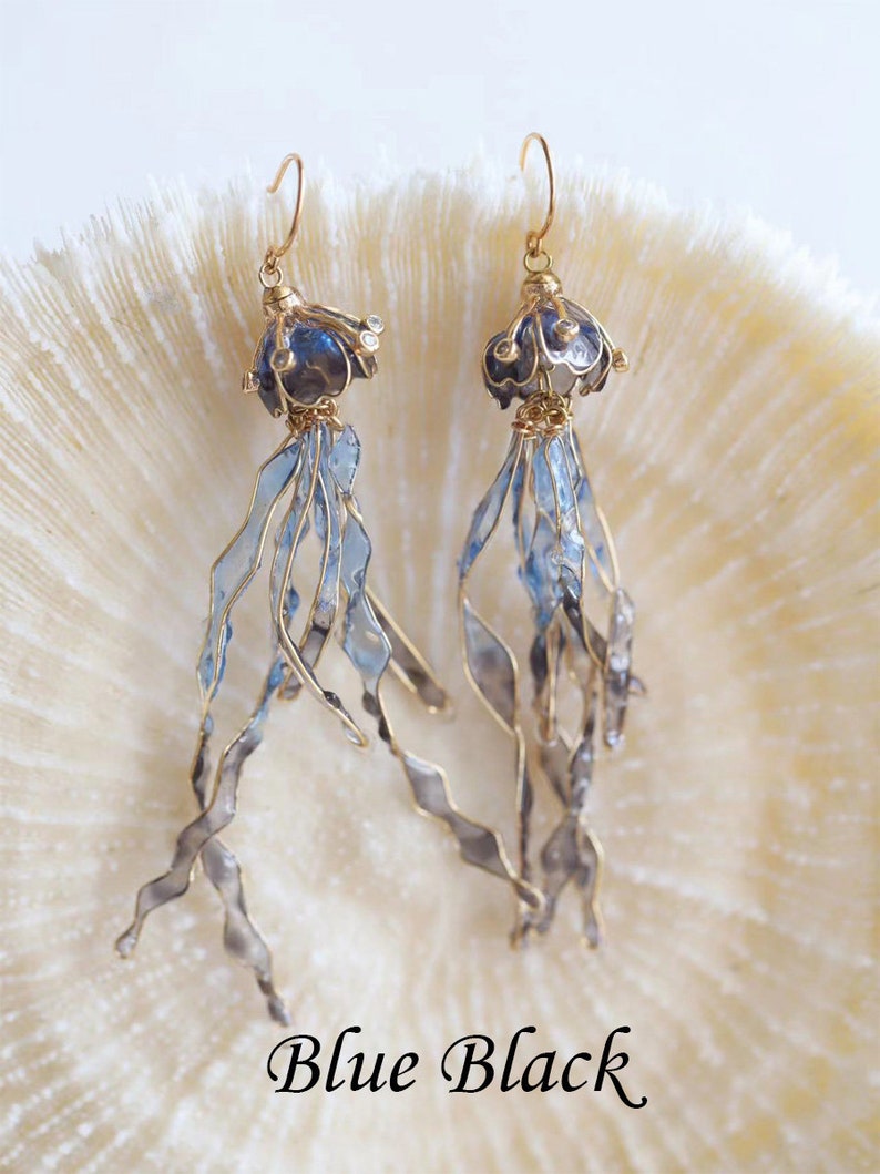 Handmade Creative Dangle Earring Multi-color Jellyfish Earrings Dangle ...