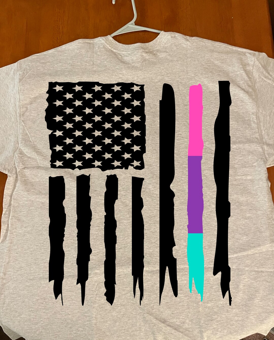 Thyroid Cancer Flag Shirt - Etsy