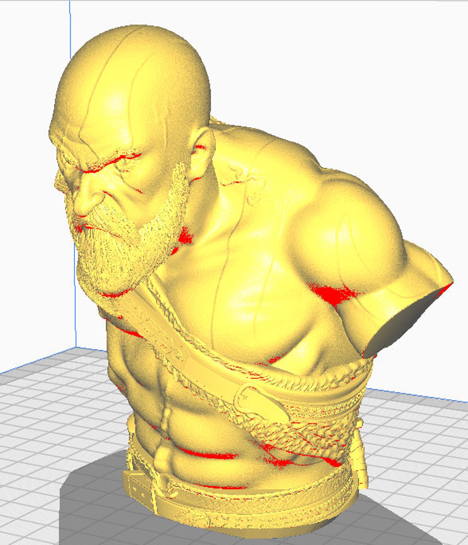 God of War - Kratos Model STL File || 3D Digital Printing STL File for ...